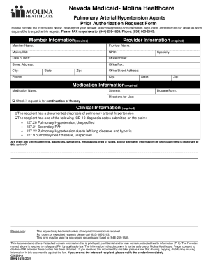 Fillable Online PAH Agents Prior Authorization Request Form Fax Email ...
