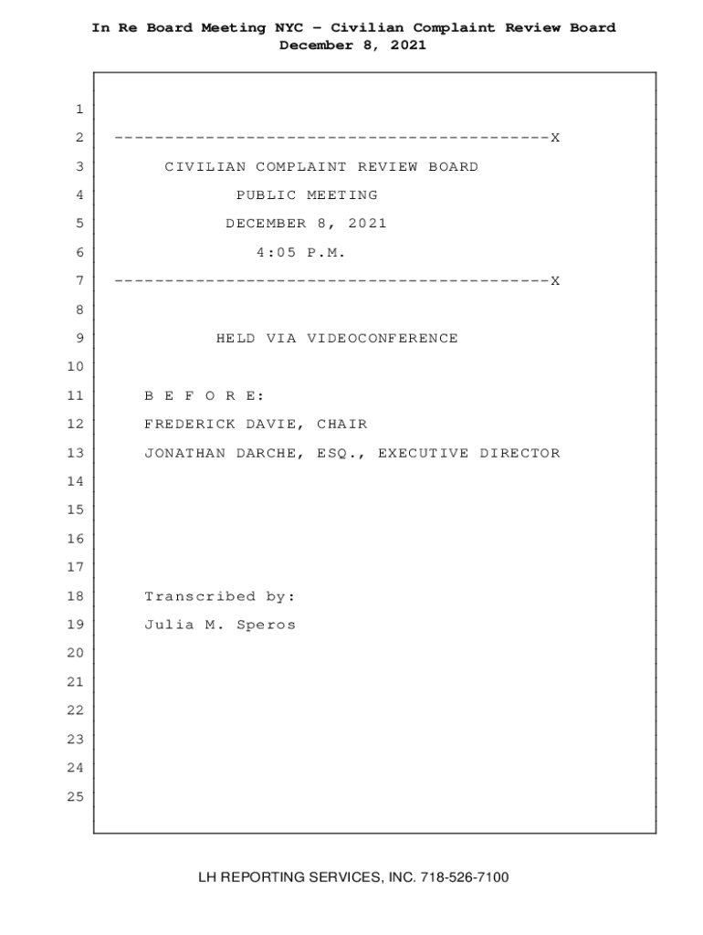 Fillable Online Time to Scrap the Useless Civilian Complaint Review ...