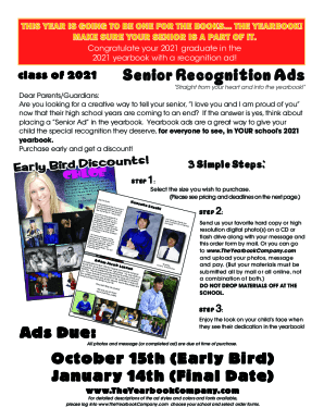 Fillable Online Ads Due: October 15th (Early Bird) January 14th (Final ...