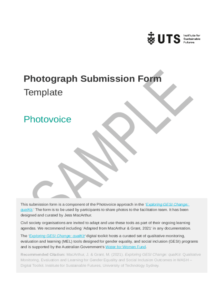 photograph submission worksheet Doc Template | pdfFiller