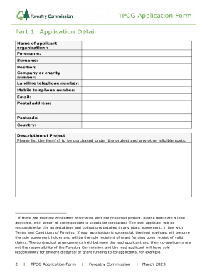 Fillable Online Tree Production Capital Grant Application Form Fax ...