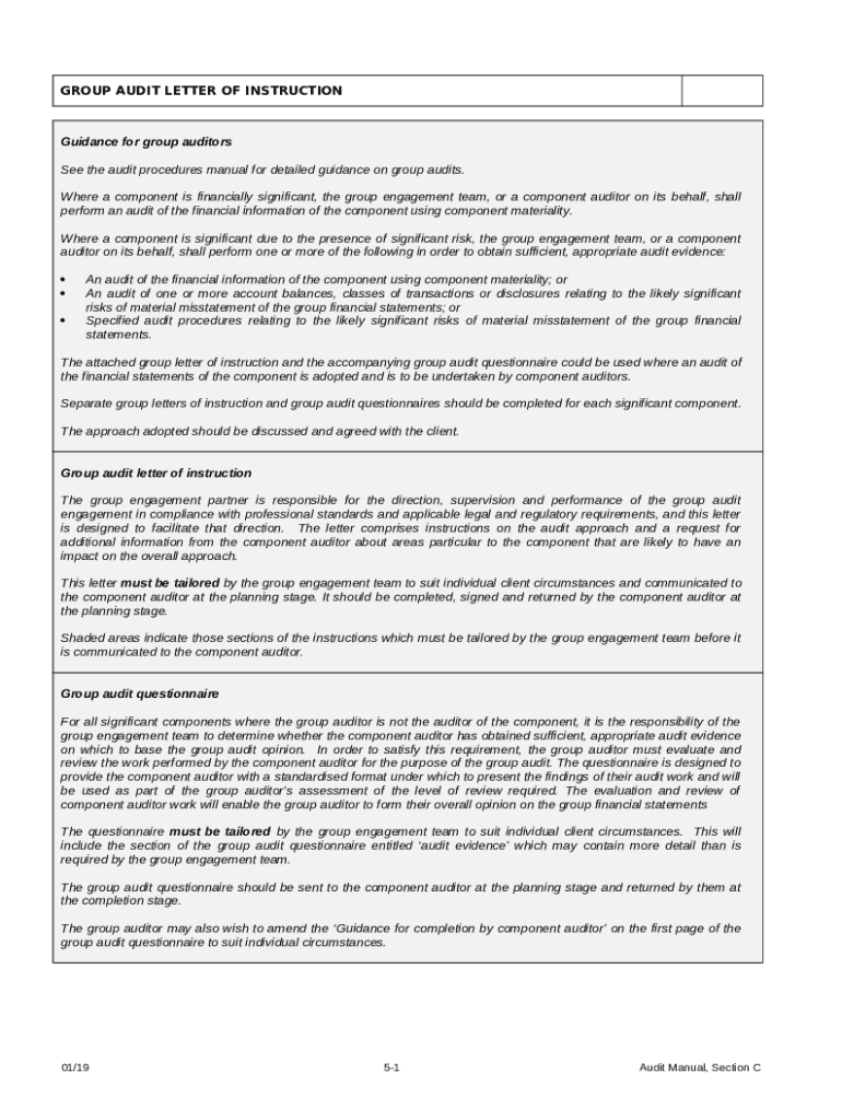 Audits of Group Financial Statements (Including the Work ... Doc ...