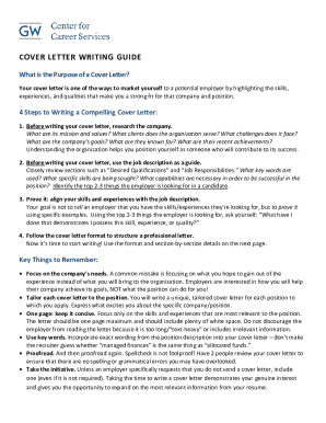 Fillable Online COVER LETTER WRITING GUIDE Fax Email Print - pdfFiller