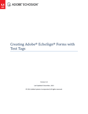 Fillable Online Creating Adobe EchoSign Forms with Text Tags Fax Email ...