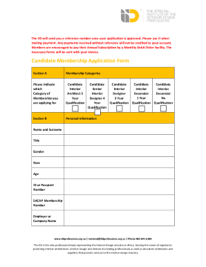 Fillable Online iidprofessions org IID Candidate Membership Application ...