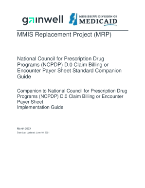 Fillable Online medicaid ms Companion Guides and NCPDP Version D.0 ...