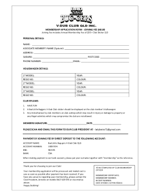 Fillable Online MEMBERSHIP APPLICATION FORM - JOINING FEE $40.00 ...