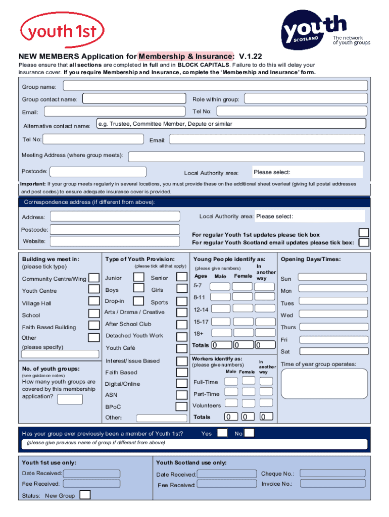Fillable Online 30 Membership Application Form Templates Word, Excel ...