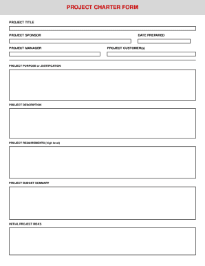 Fillable Online stemed unm What is a Project Charter?Complete Guide ...