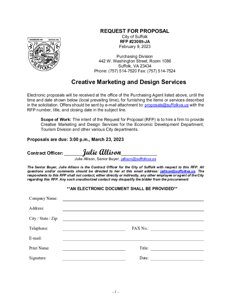 Fillable Online apps suffolkva Suffolk County, NY Procedures Specific to RFP, RFQ, and SOQ Fax ...