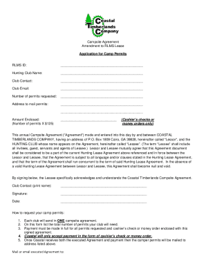 Fillable Online Campsite Agreement Fax Email Print - pdfFiller