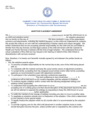 Fillable Online Adoptive Placement Agreement Fax Email Print - pdfFiller