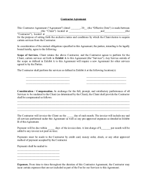 Fillable Online Driver Contract Form - Ready to Roll Delivery Services ...