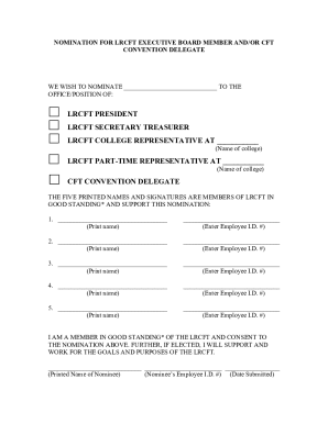 Fillable Online Executive Board Forms Fax Email Print - pdfFiller