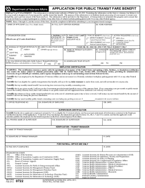 Fillable Online Form 0722. Department of Veterans Affairs (VA) Fax ...