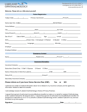 Fillable Online Please inform us if you have Vision Service Plan (VSP ...