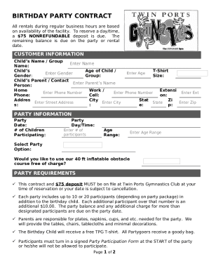 Party Service Agreement Doc Template | pdfFiller