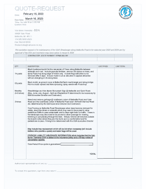 Fillable Online Service quote (Blue Background design) Fax Email Print ...