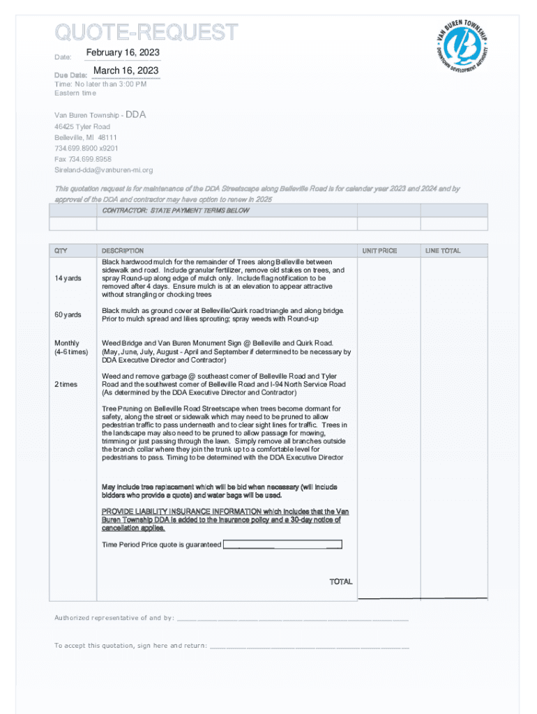 Fillable Online Service quote (Blue Background design) Fax Email Print ...