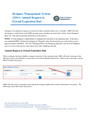 Fillable Online Designee Management System (DMS) Annual Request to ...