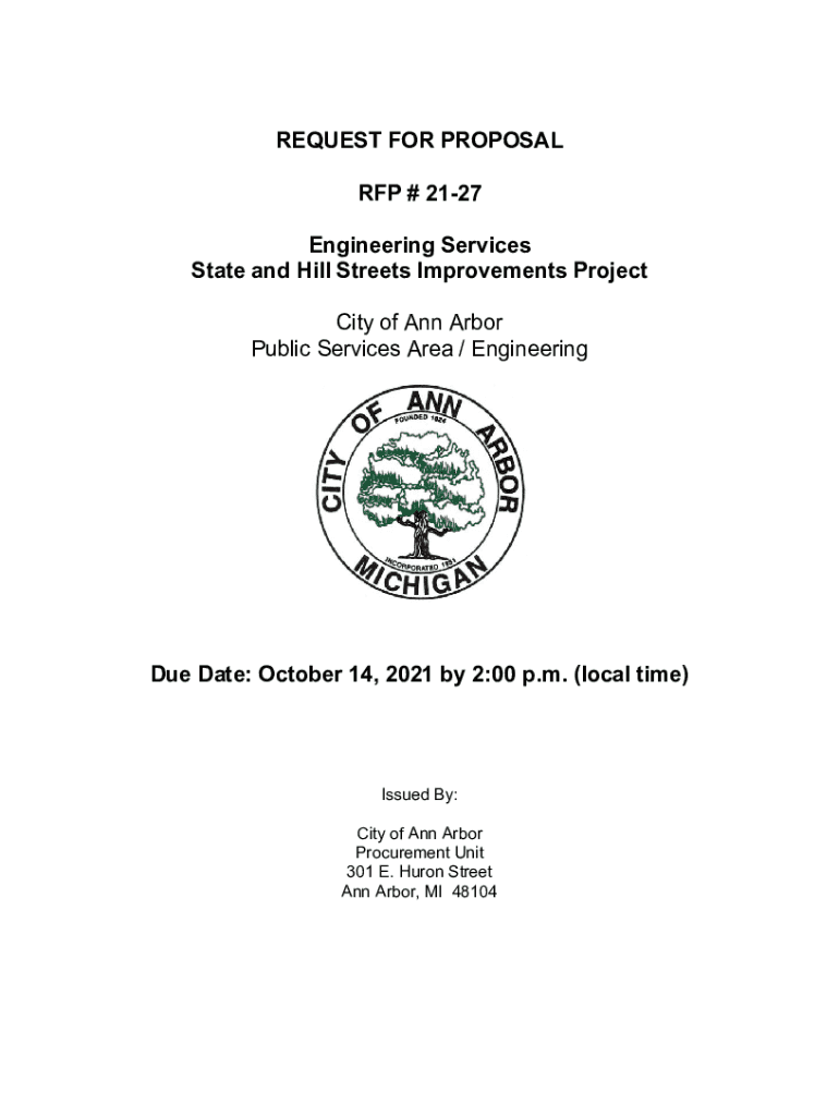 Fillable Online Request for Proposal RFP # 21-27 Engineering Services ...