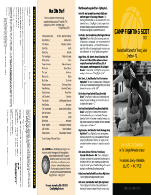 Fillable Online Camp Form - TABC HOOPS Fax Email Print - pdfFiller