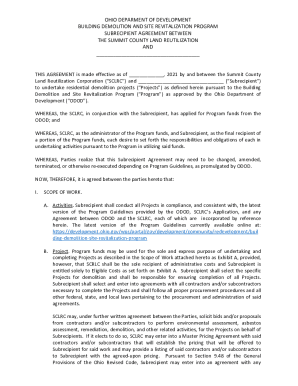 Fillable Online Draft Subrecipient Agreement.doc Fax Email Print ...