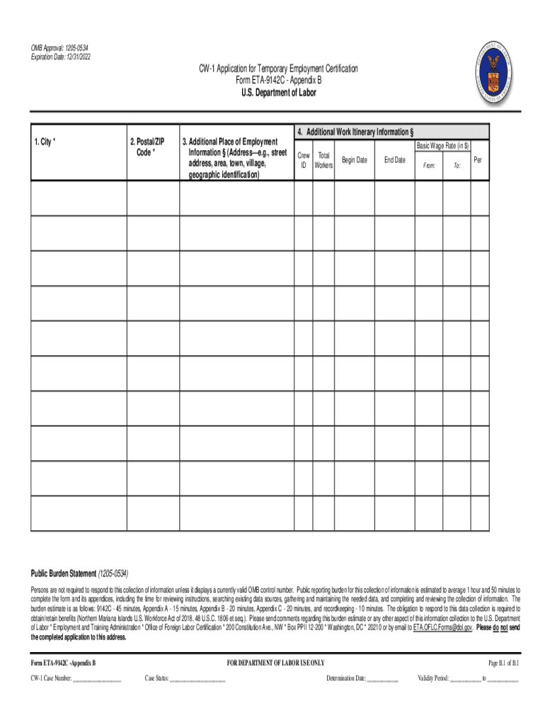 Fillable Online ETA-9142C - Appendix B Fax Email Print - pdfFiller