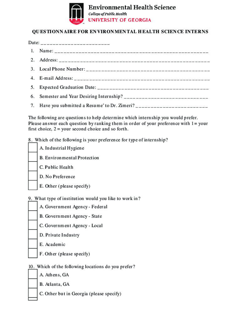 Fillable Online publichealth uga Department of Kinesiology KIN 490 and ...