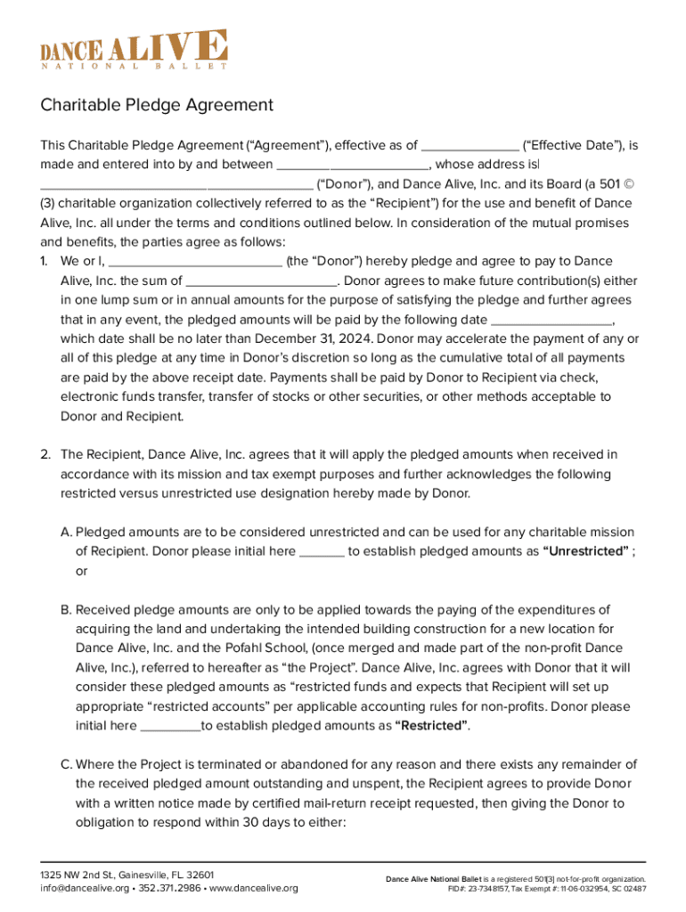 Fillable Online real estate donation agreement Fax Email Print - pdfFiller