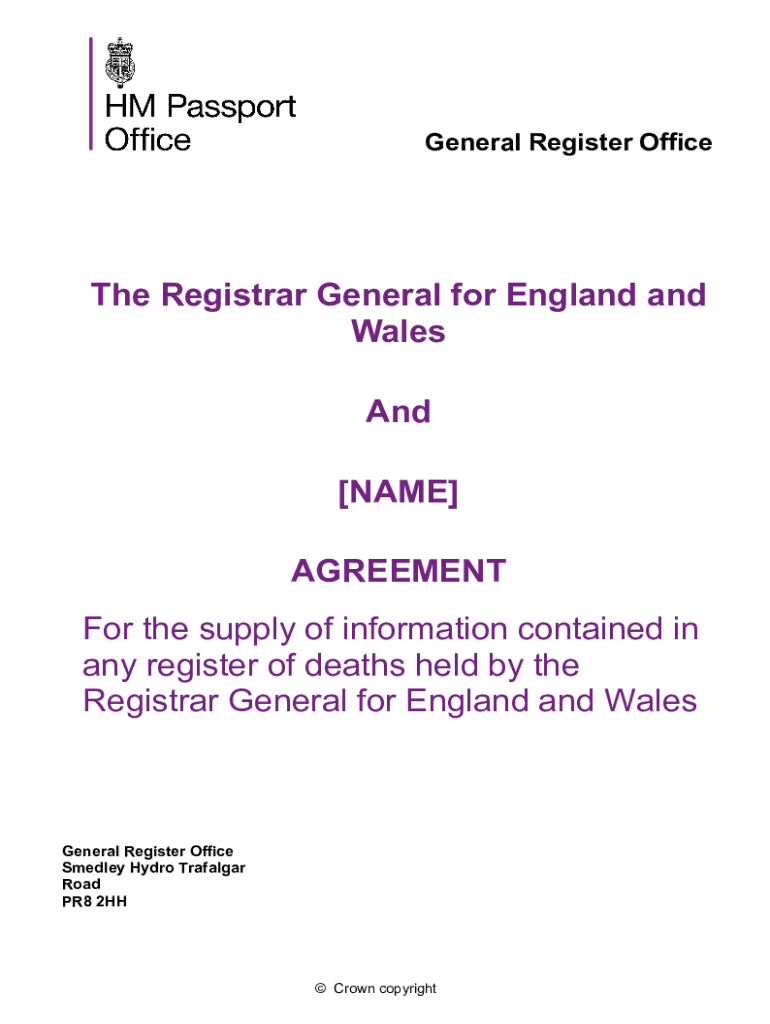 Fillable Online Disclosure of death registration template Fax Email Print - pdfFiller