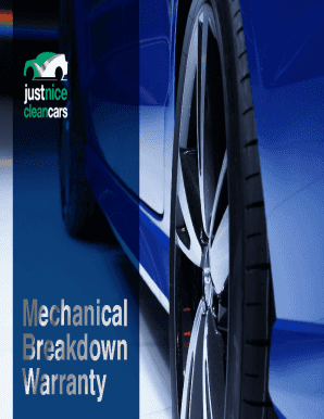 Fillable Online Vehicle warranty service / mechanical breakdown ...