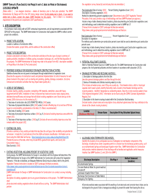 SWMP Template 1 Acre Impact Doc Template | pdfFiller