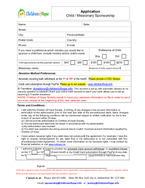 Fillable Online Sponsor a Child Reviews - The Best Child Sponsorship ...