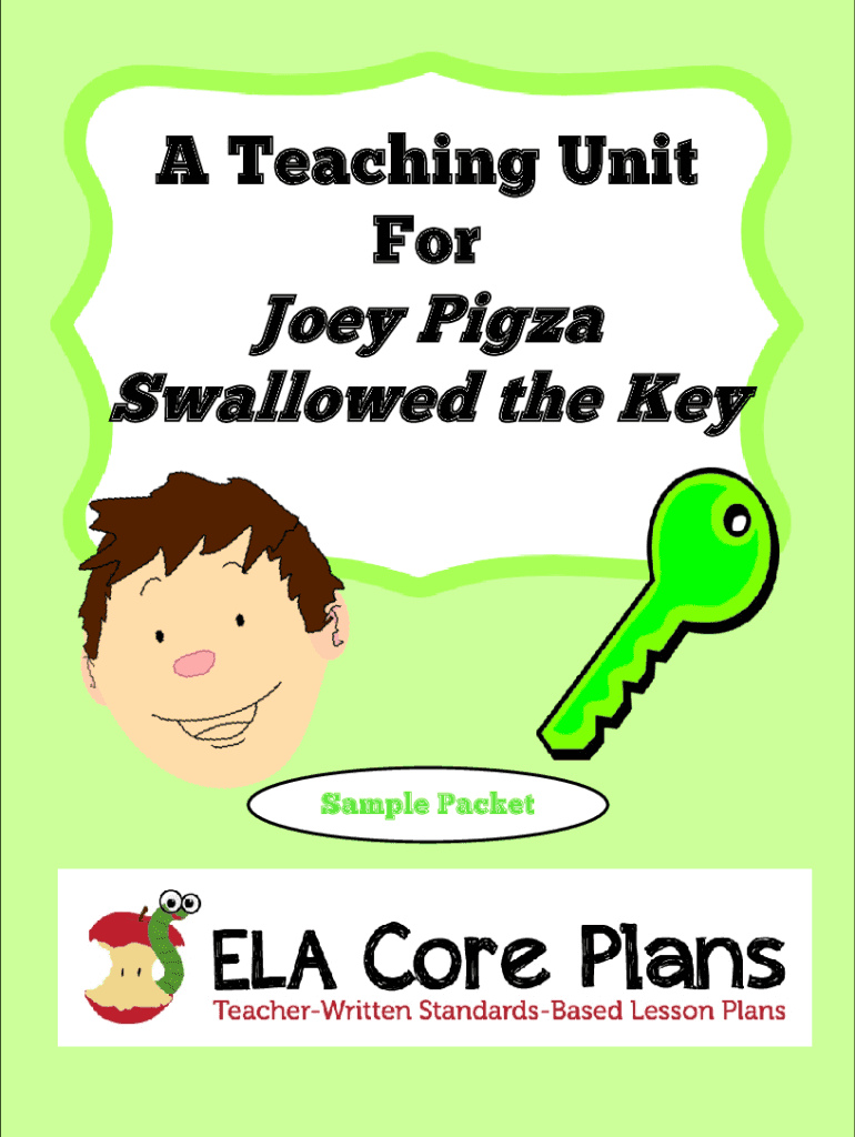 Fillable Online Joey Pigza Swallowed the Key - PDF Free Download Fax ...