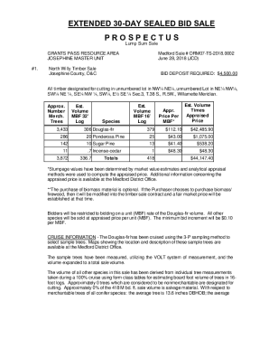 Fillable Online 30 Day EXTENDED North Willy Timber Sale Notice. timber ...