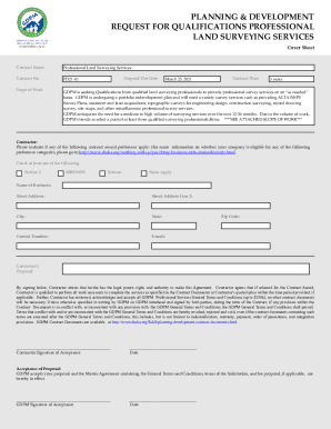 Fillable Online REQUEST FOR QUALIFICATIONS PROFESSIONAL Fax Email Print - pdfFiller