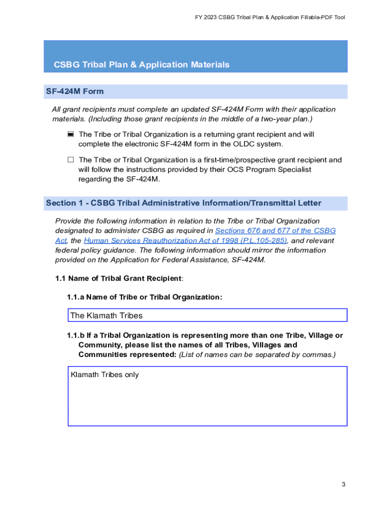 Fillable Online Community Services Block Grant (CSBG) State Plan ...