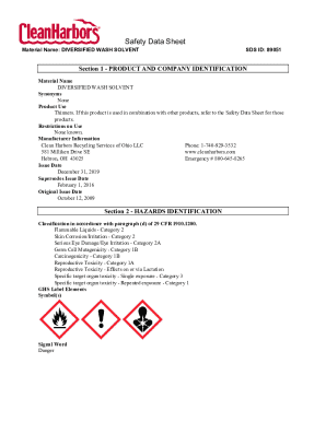 Fillable Online Klean Strip Paint Thinner SAFETY DATA SHEET Fax Email ...