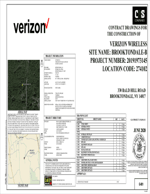 Fillable Online contract drawings for the construction of - verizon ...