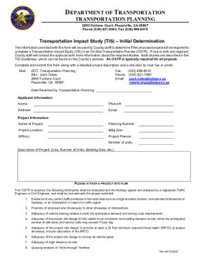 Fillable Online Traffic Impact Assessment (TIA) study for Sustainable ...