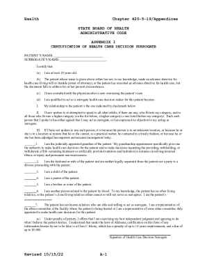 Fillable Online Form 2: Certification of Health Care Decision Surrogate ...