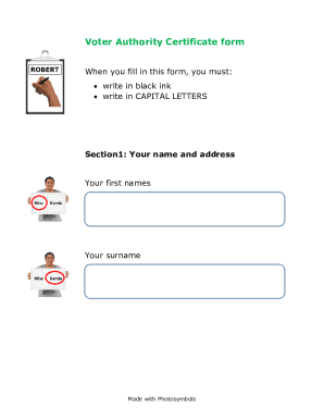 Fillable Online ER Voter authority certificate form ER (ERO) v2 Fax ...