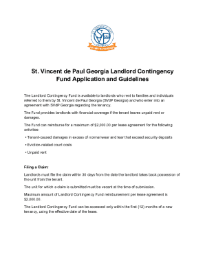 Fillable Online Landlord-Contingency-Fund-Claim-Form. ... Fax Email ...