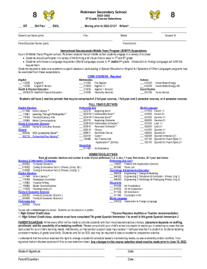 Fillable Online Robinson Secondary School - Fairfax County Public ...