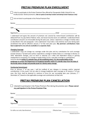 Fillable Online Pretax Enrollment Form. Pretax Enrollment Fax Email ...