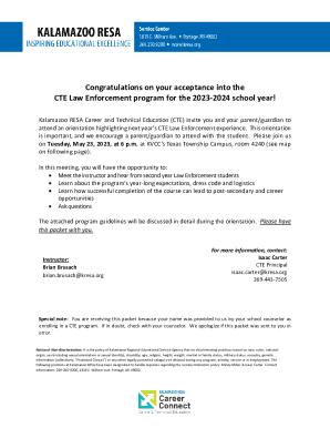 Fillable Online Congratulations on your acceptance into the CTE CNA ...