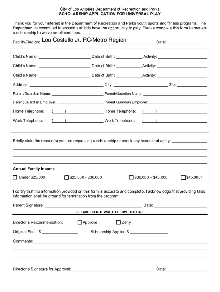 Fillable Online CHAPTER 6 DEPARTMENT OF RECREATION AND PARKS Fax Email Print - pdfFiller