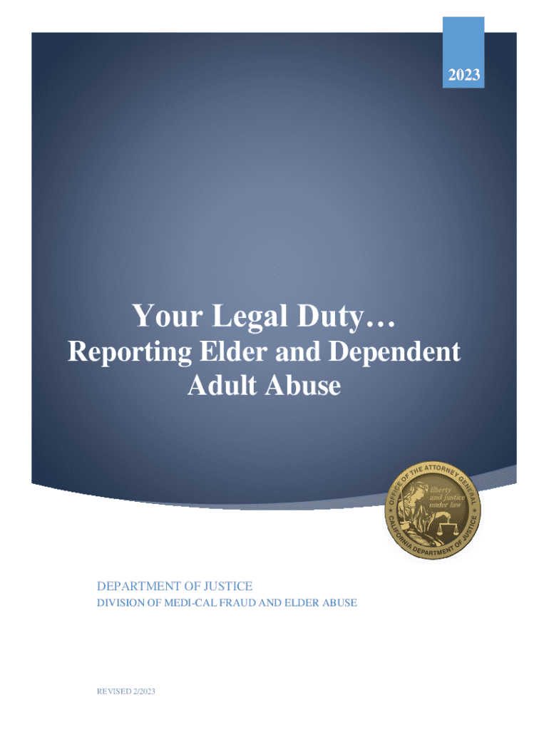 Fillable Online oag ca Elder and Dependent Adult Abuse Reporting Sample ...