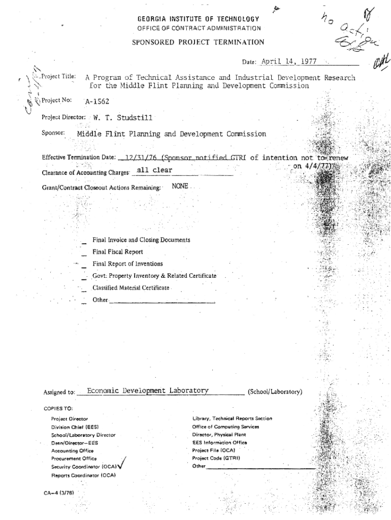 Fillable Online smartech gatech Developing the capability to terminate IT projects when they ...